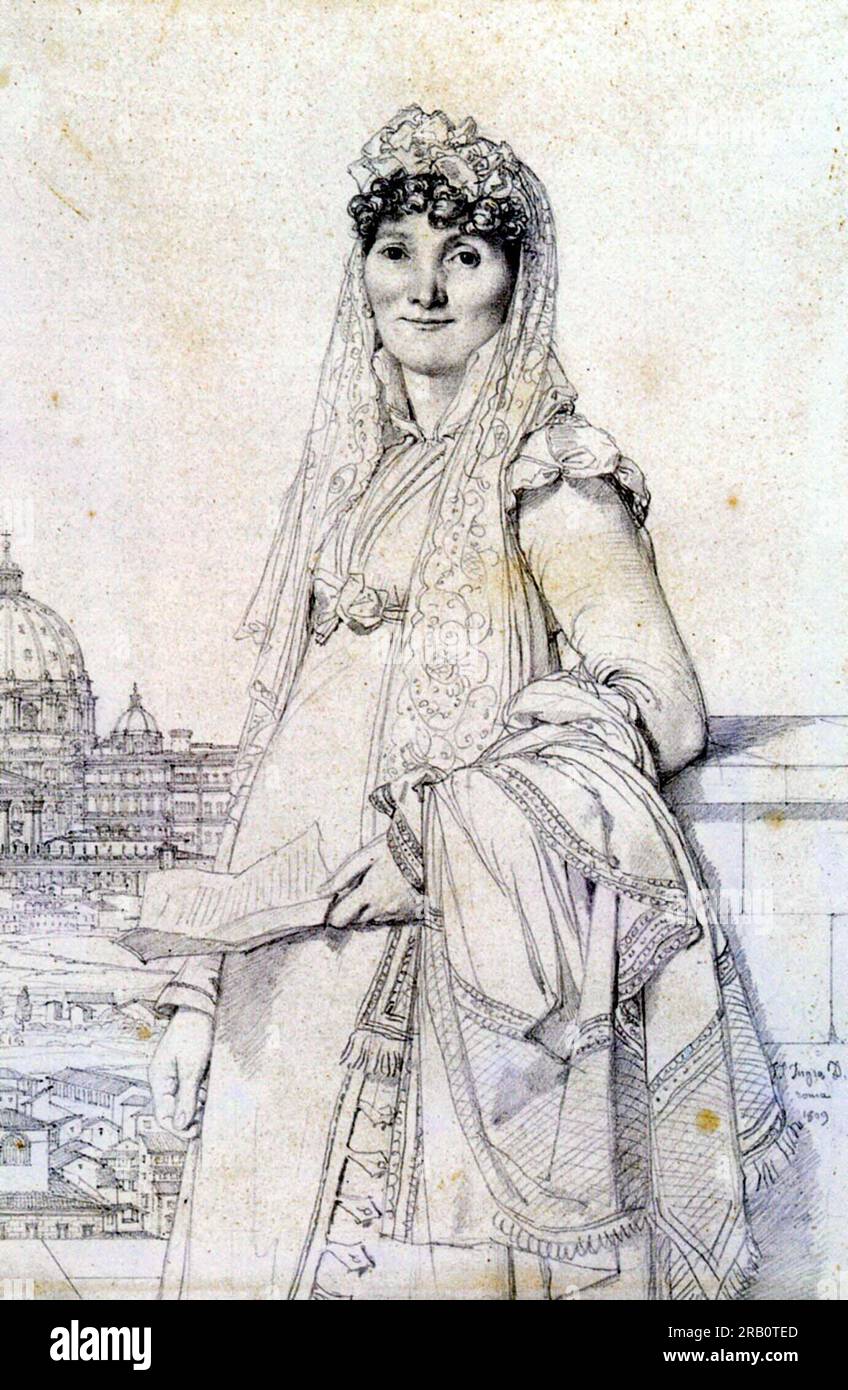 Madame Guillaume Mallet, born Anne Julie Houel 1809 by Jean Auguste ...