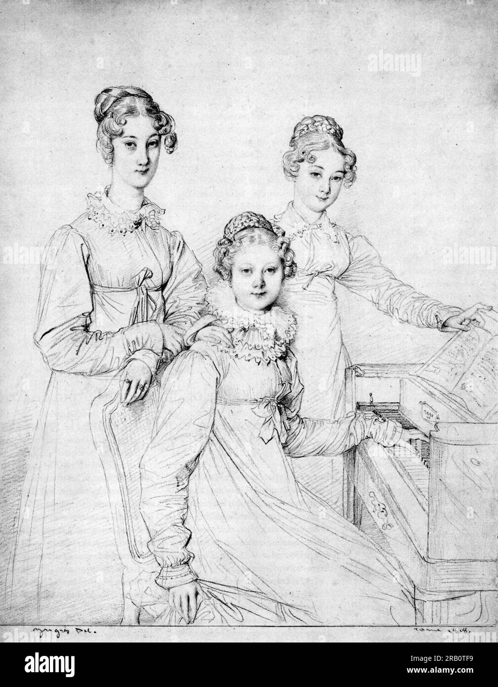 The Kaunitz Sisters 1818 by Jean Auguste Dominique Ingres Stock Photo ...