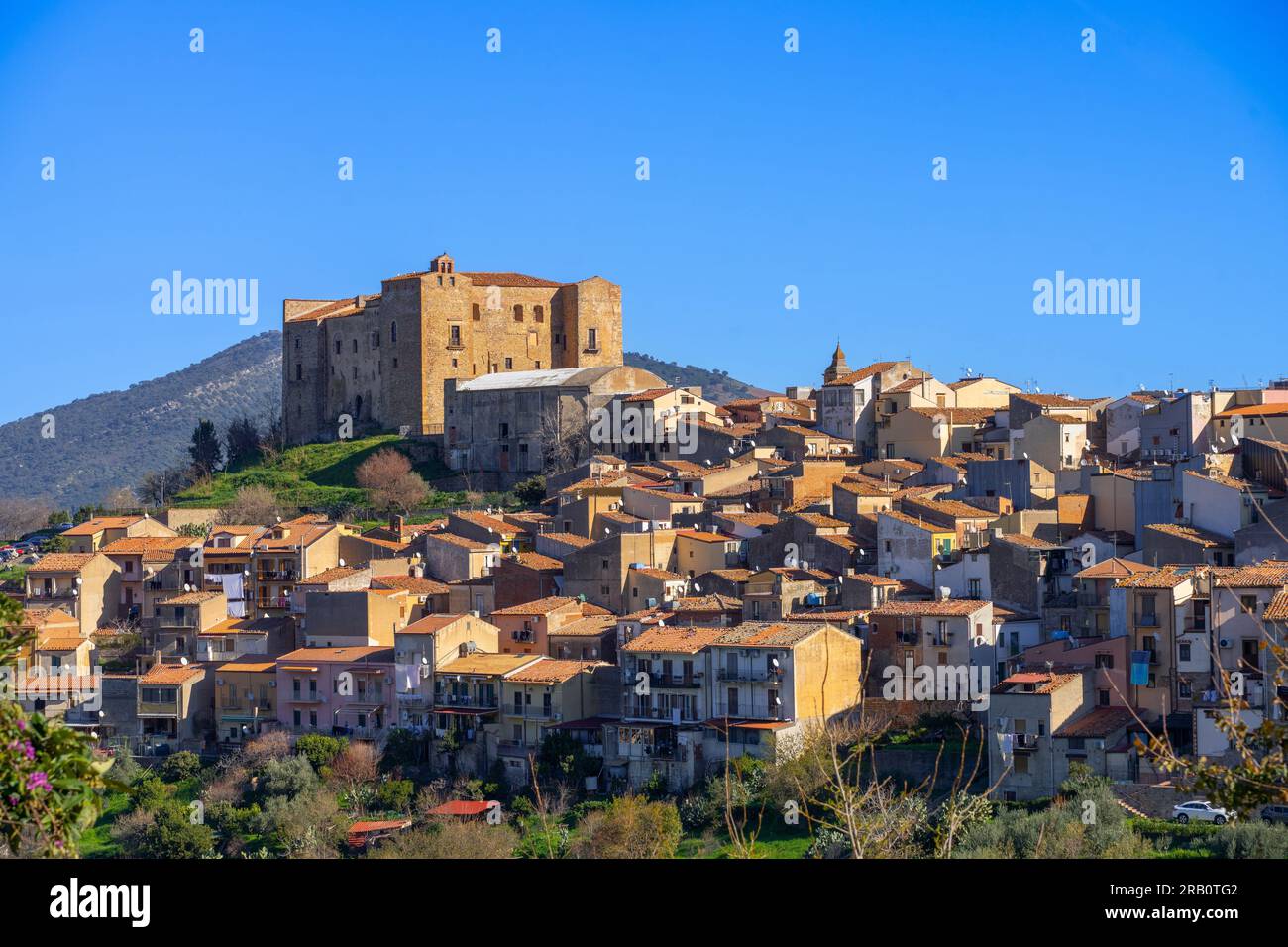Ventimiglia Castle, Castelbuono, Palermo, Sicily, Italy Stock Photo - Alamy