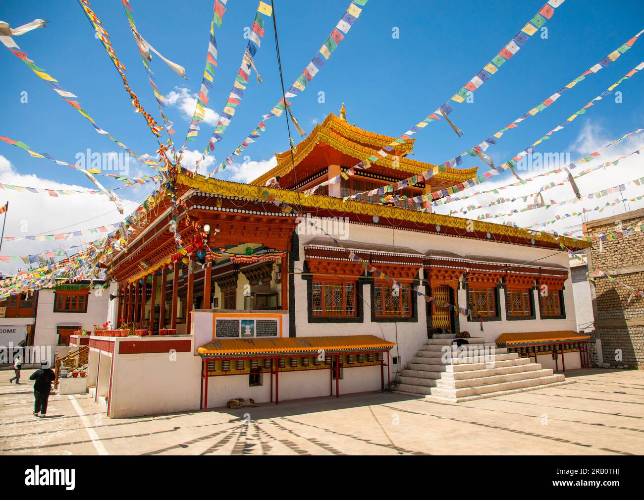 Buddhist temple in the city center, Ladakh, Leh, India Stock Photo - Alamy