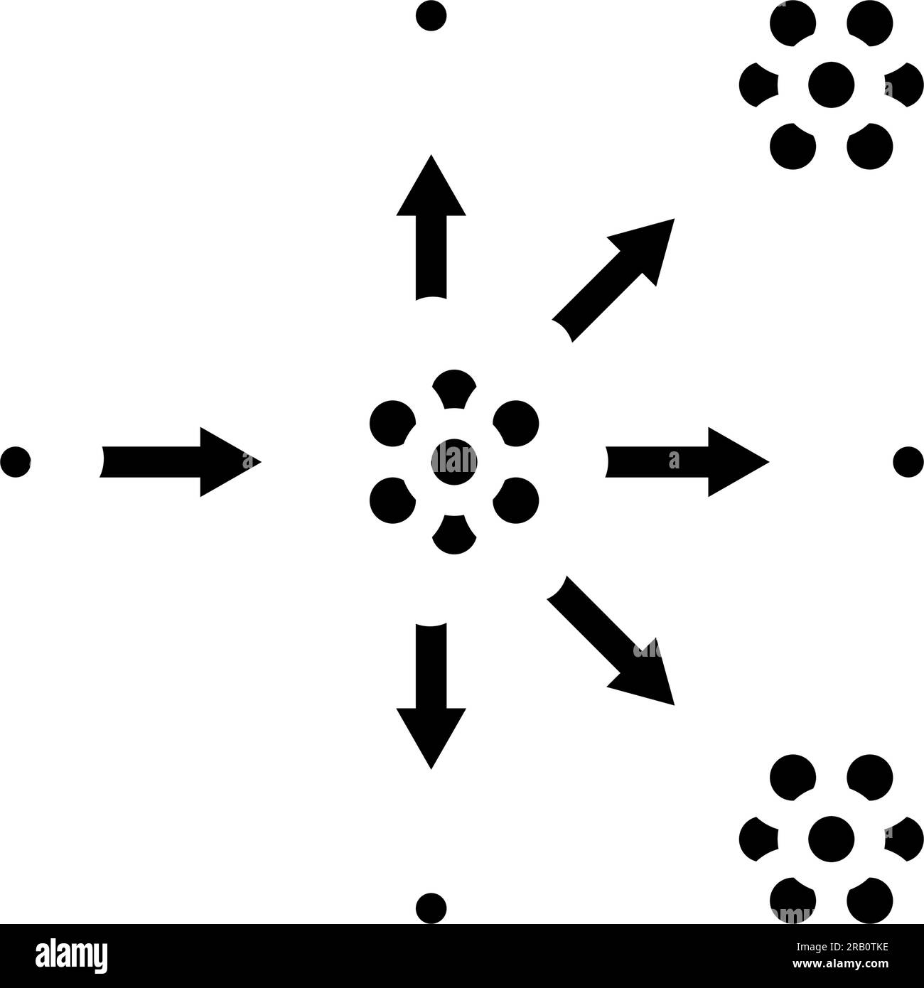nuclear fission energy glyph icon vector illustration Stock Vector ...