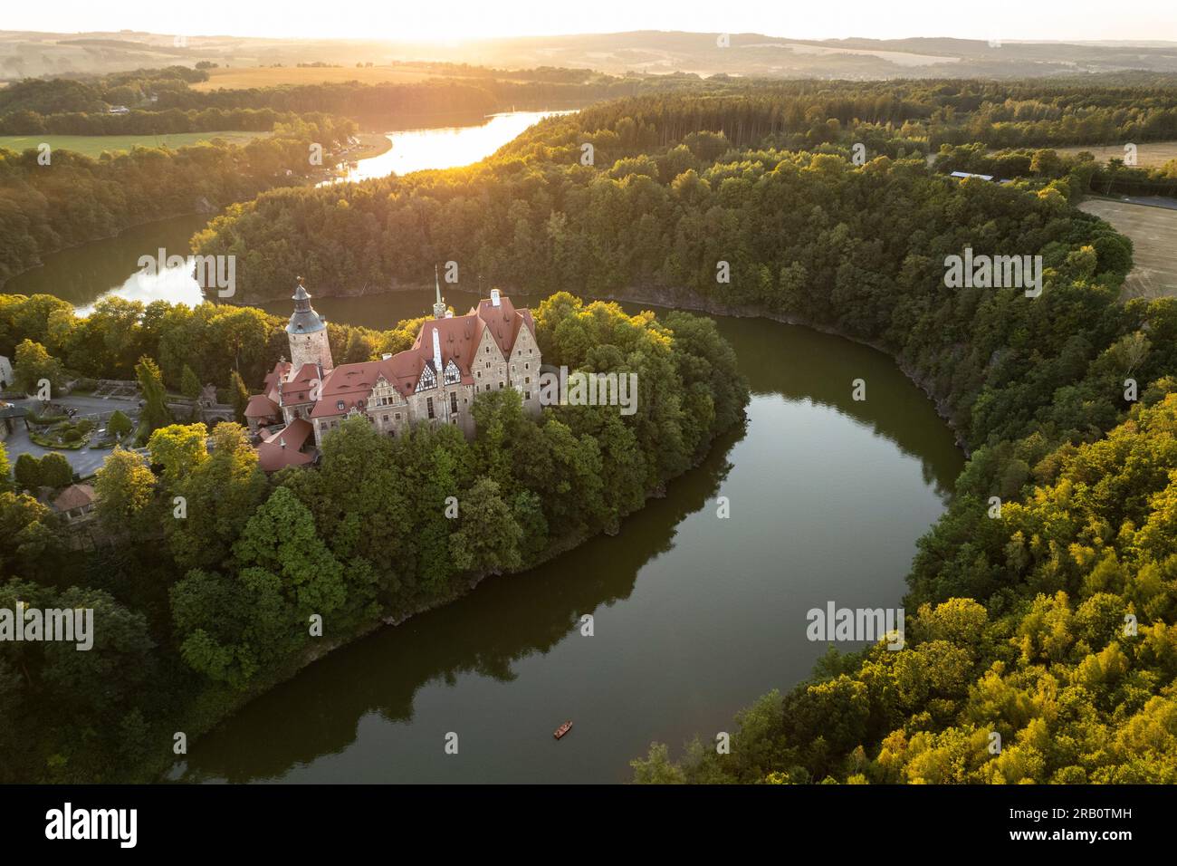Europe, Poland, Lower Silesia, Czocha castle / Tzschocha with ...