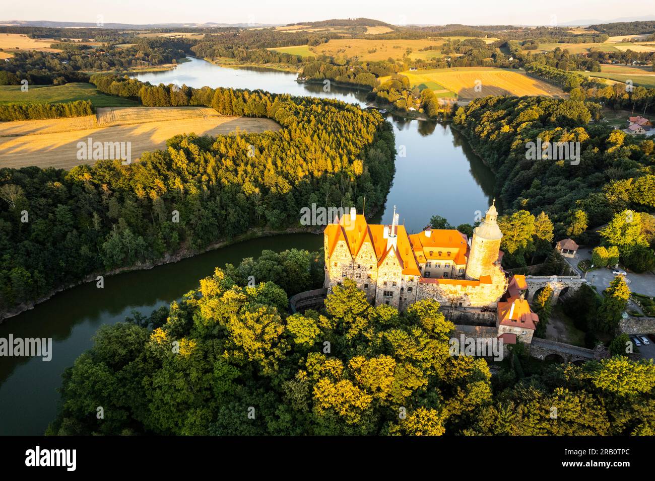 Europe, Poland, Lower Silesia, Czocha castle / Tzschocha with ...