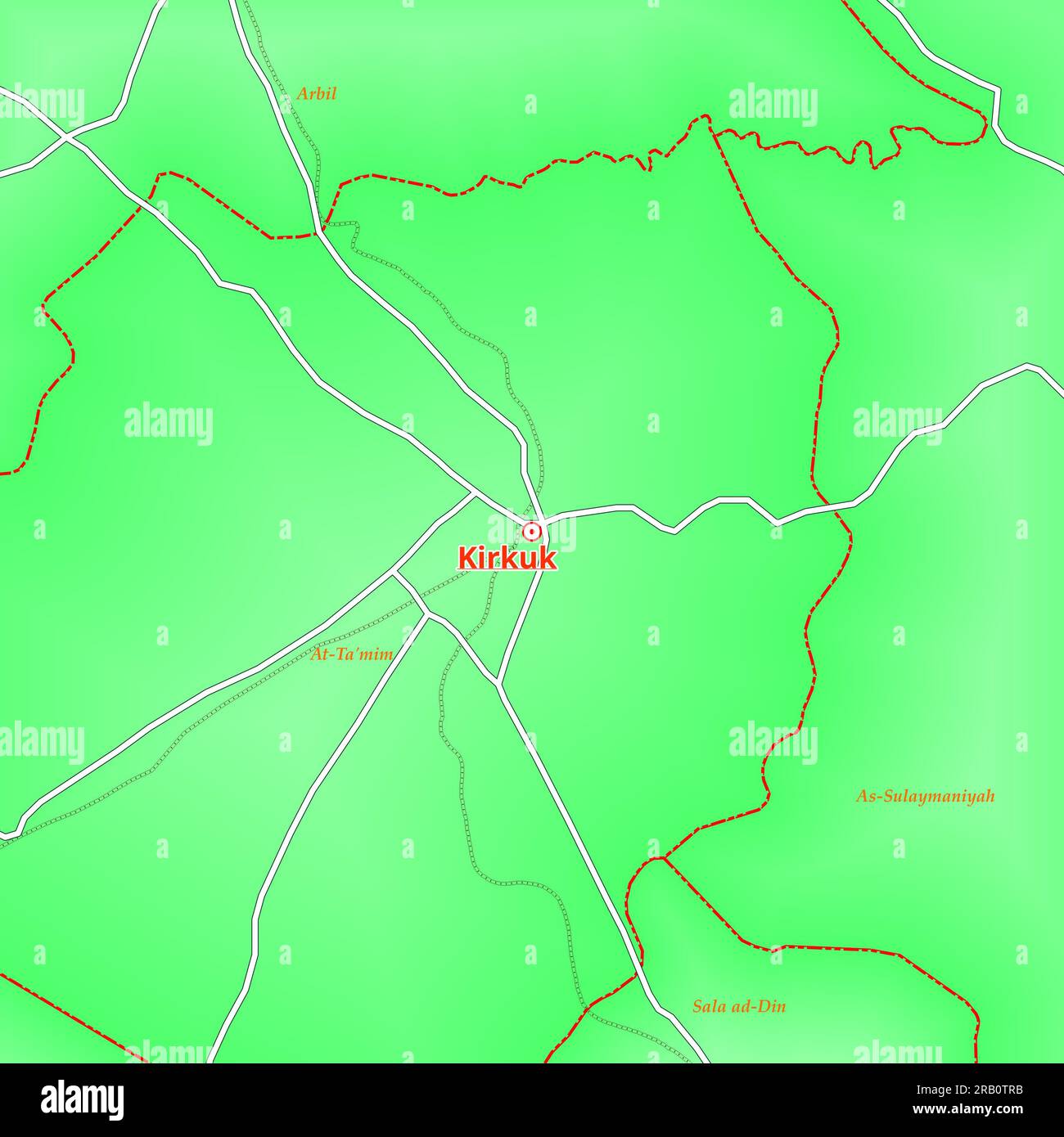Map of Kirkuk City in Iraq Stock Photo - Alamy