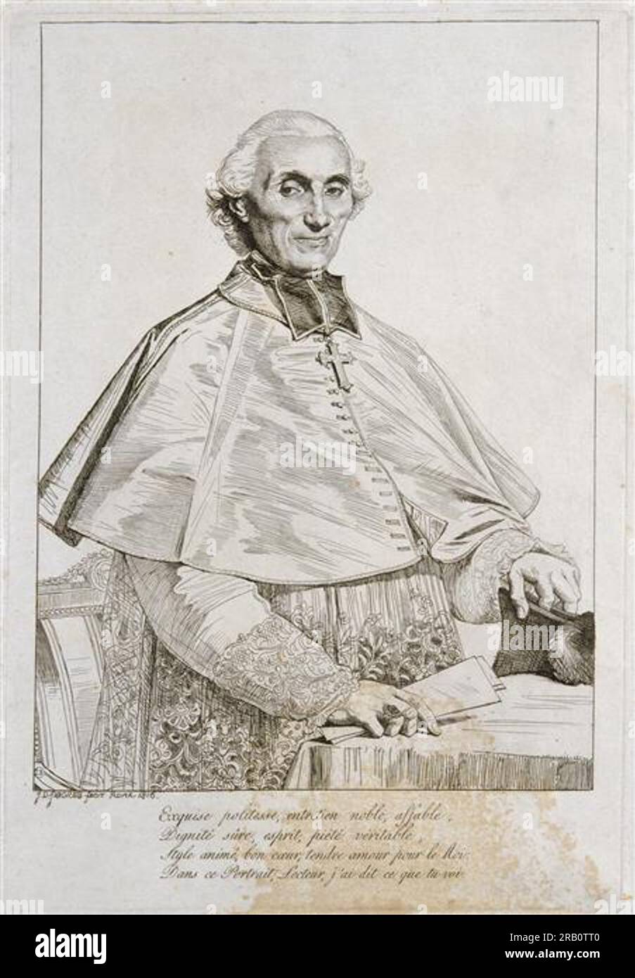Portrait of Bishop Persigny 1816 by Jean Auguste Dominique Ingres Stock ...