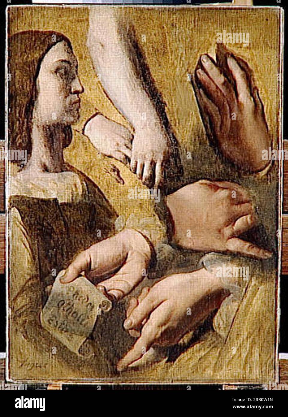 Study for the Apotheosis of Homer's profile Raphael hands of Apelles ...