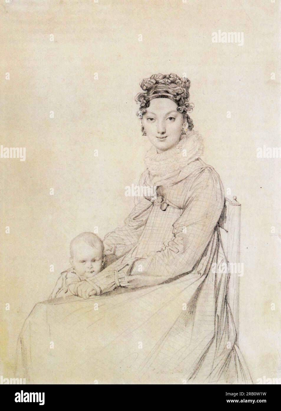 Madame Alexandre Lethiere, born Rosa Meli, and her daughter, Letizia by ...