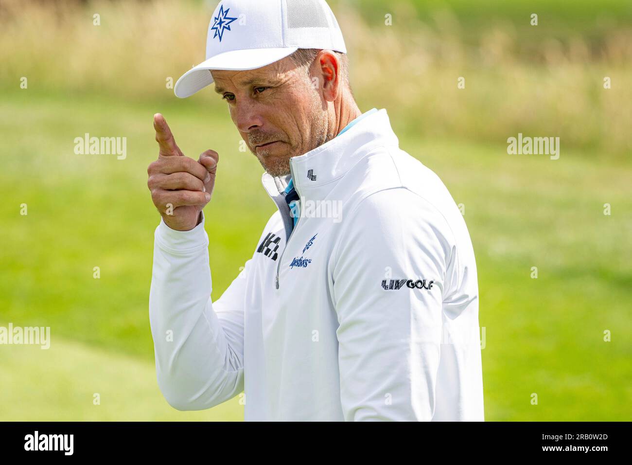 Co-Captain Henrik Stenson of Majesticks GC is seen during the pro-am ...