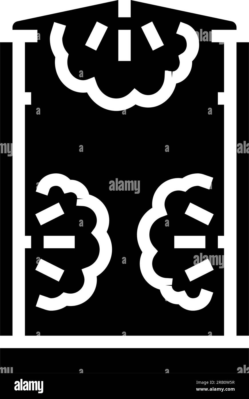 decontamination shower nuclear energy glyph icon vector illustration ...