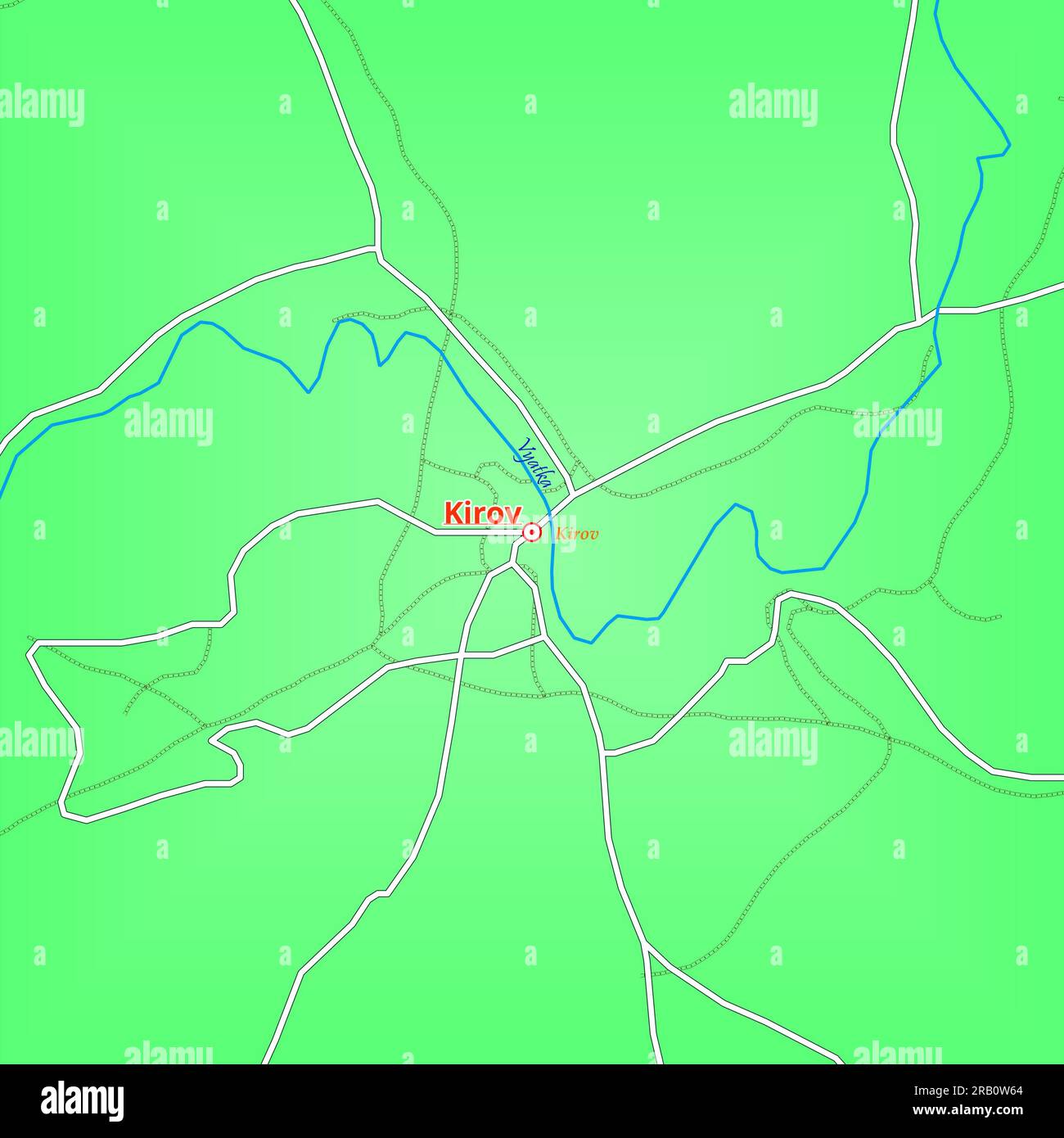 Map of Kirov City in Russia Stock Photo - Alamy