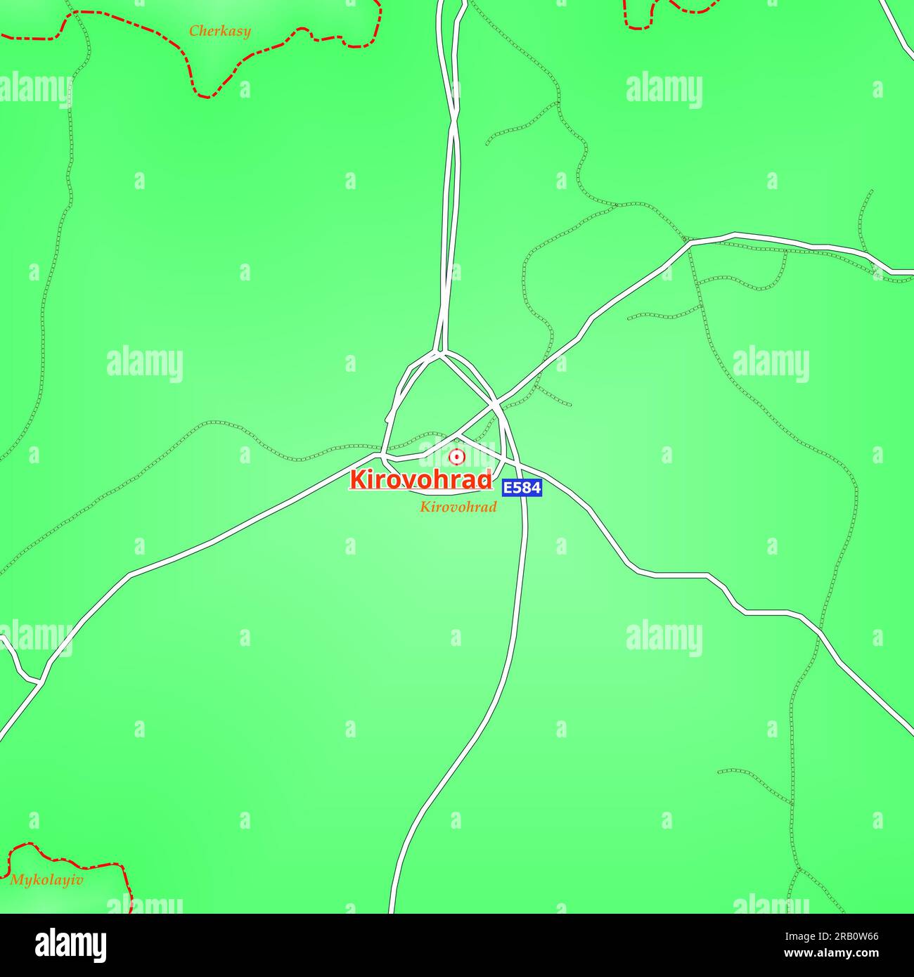 Map of Kirovohrad City in Ukraine Stock Photo - Alamy