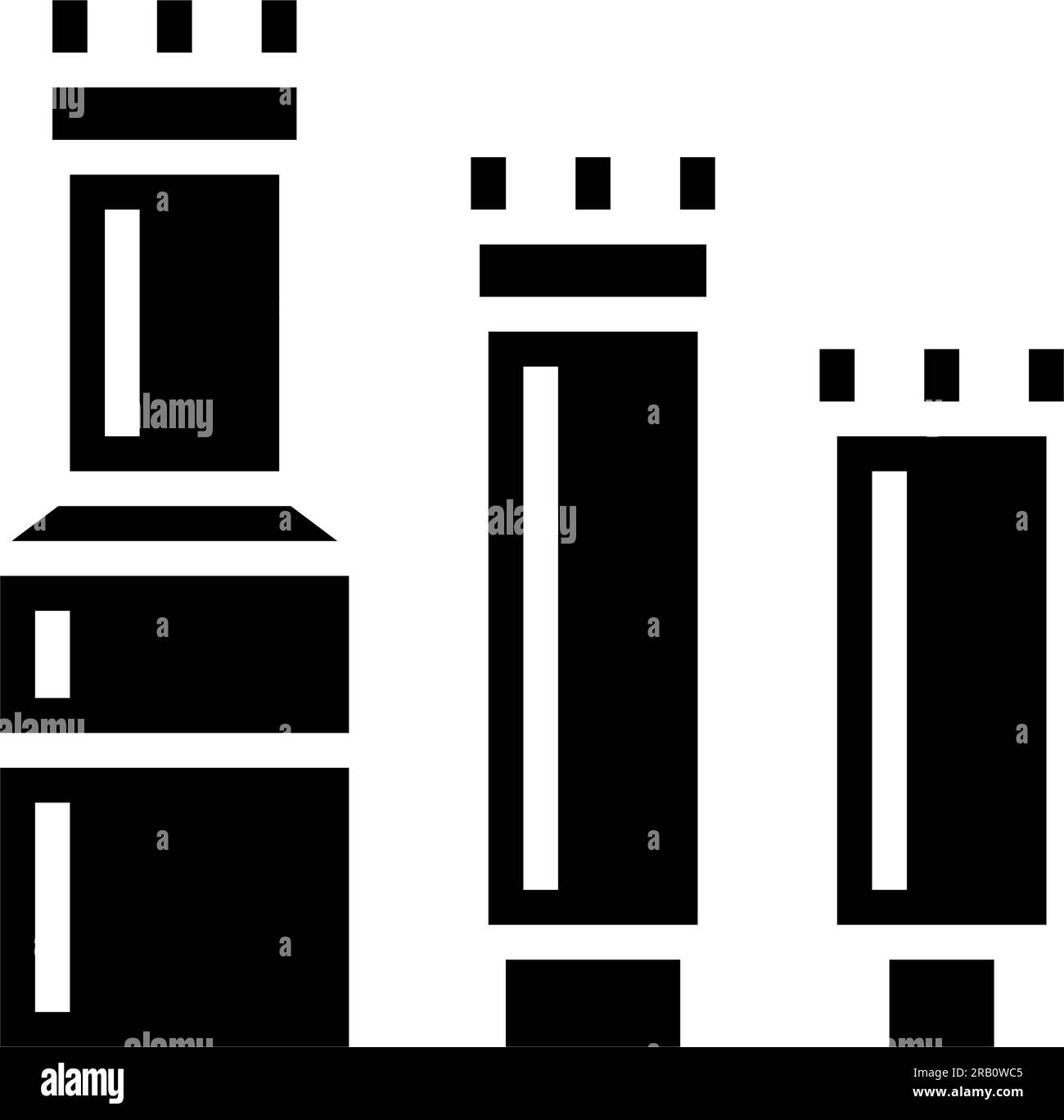 scintillation detector nuclear energy glyph icon vector illustration ...