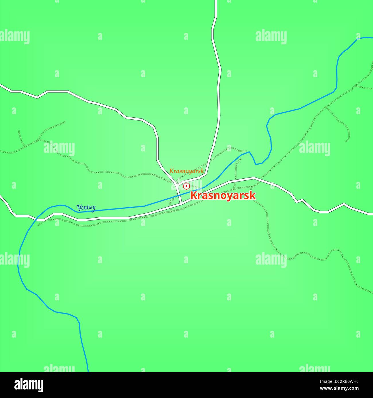 Map of Krasnoyarsk City in Russia Stock Photo - Alamy