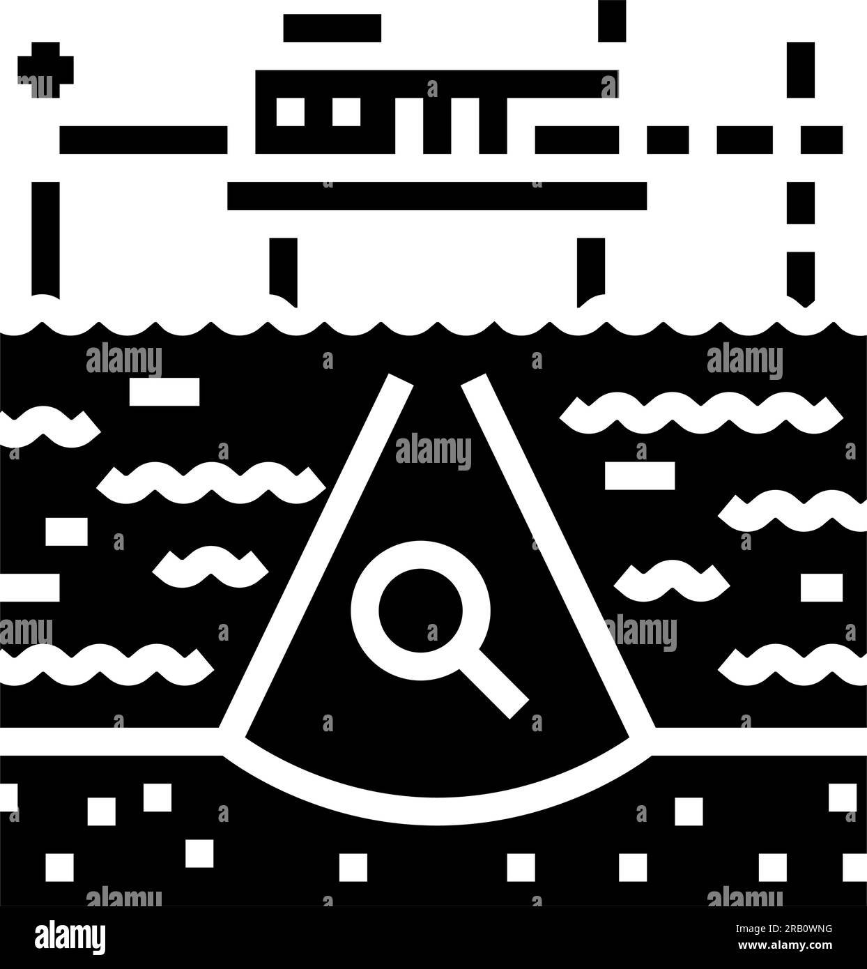 oil and gas exploration petroleum engineer glyph icon vector ...