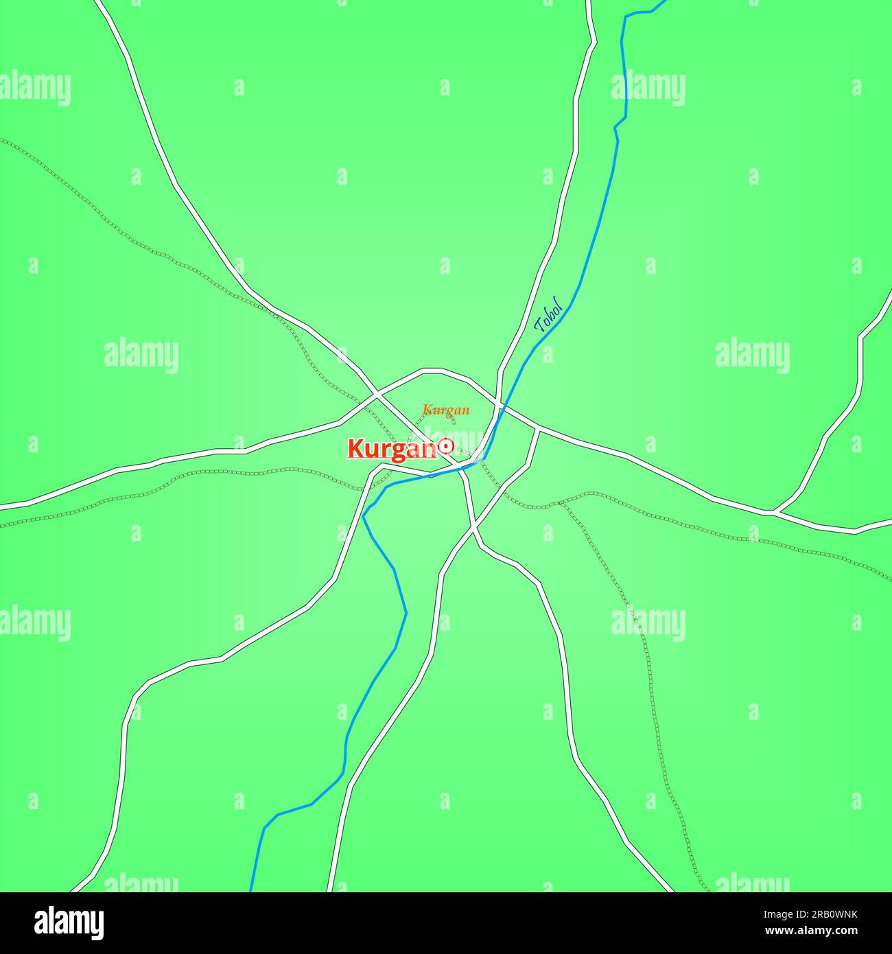 Map of Kurgan City in Russia Stock Photo - Alamy