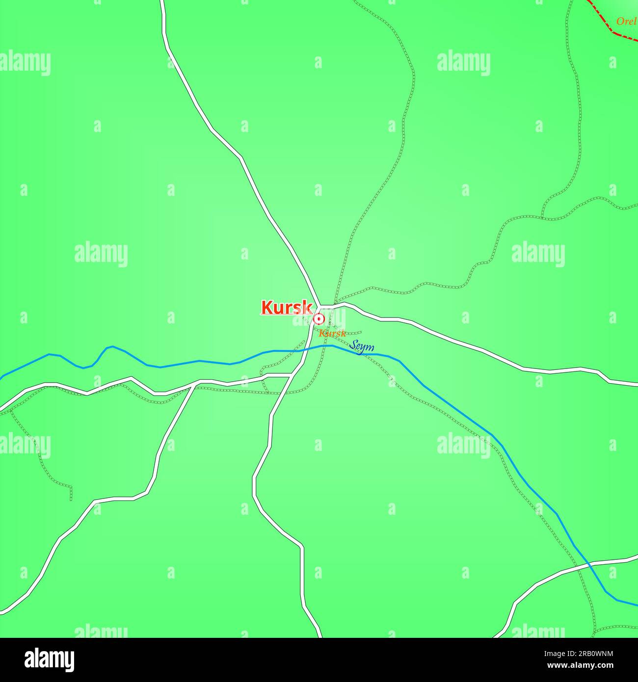 Map of Kursk City in Russia Stock Photo - Alamy