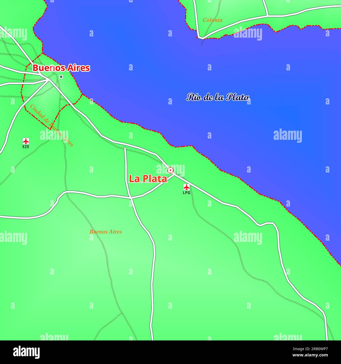 Map of La Plata City in Argentina Stock Photo - Alamy