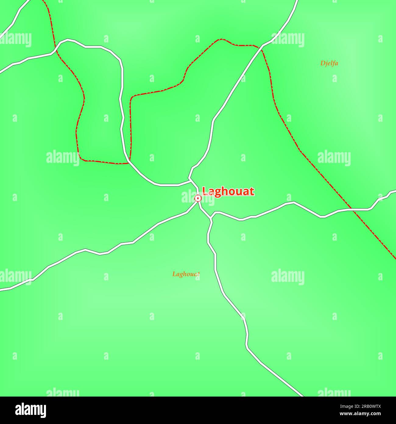 Map of Laghouat City in Algeria Stock Photo - Alamy