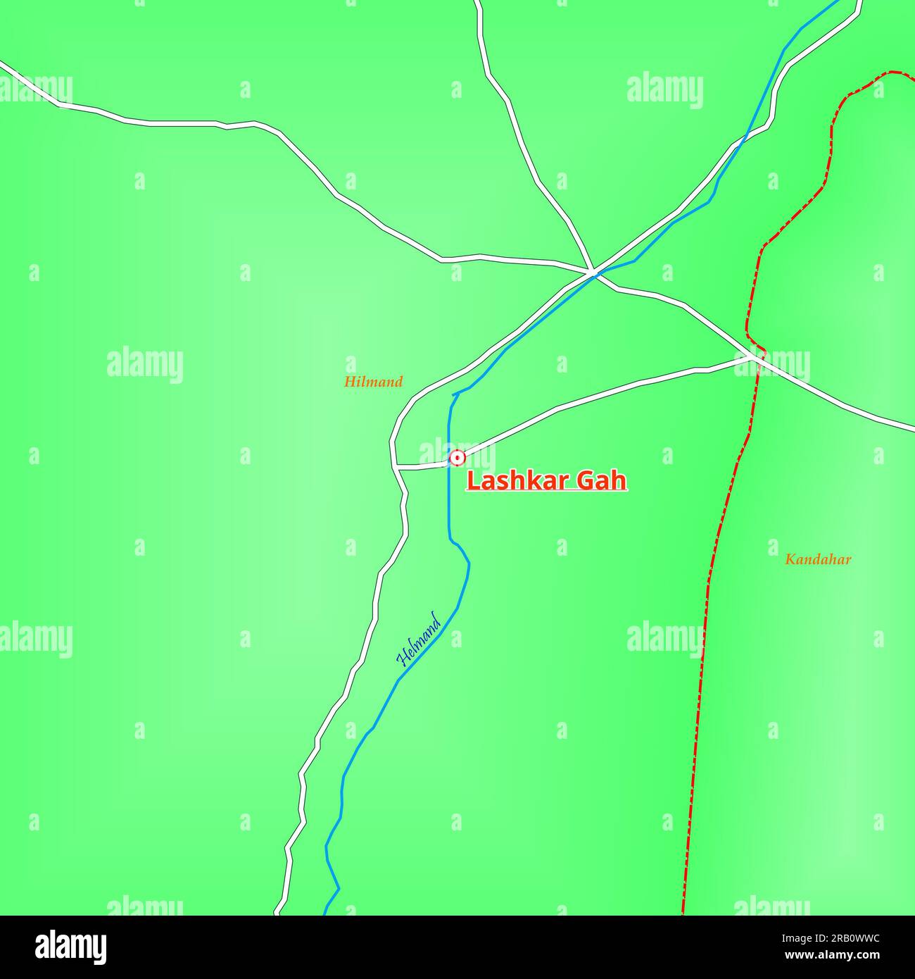 Map of Lashkar Gah City in Afghanistan Stock Photo - Alamy