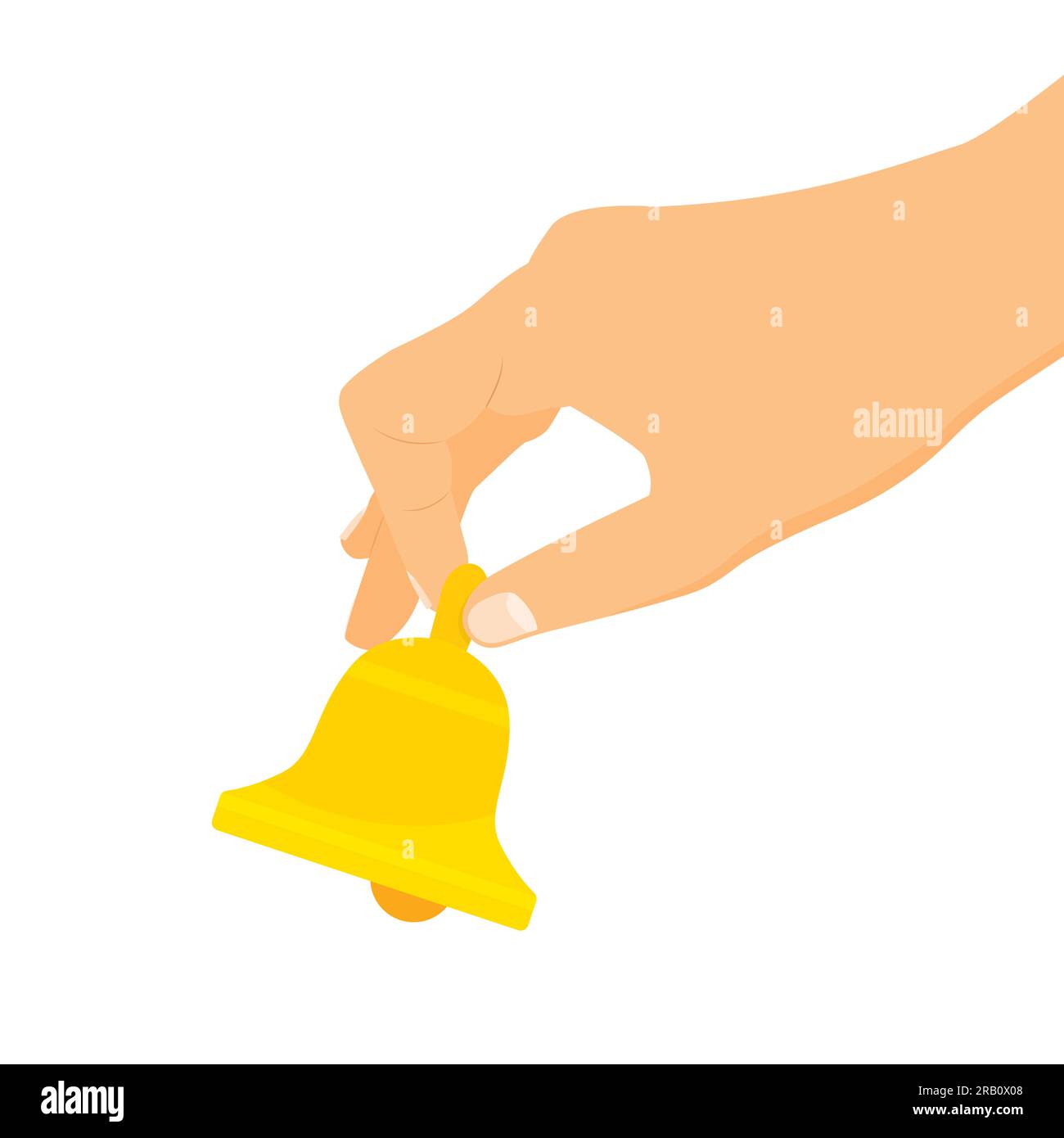 ringing the hand bell - vector illustration Stock Vector Image & Art ...