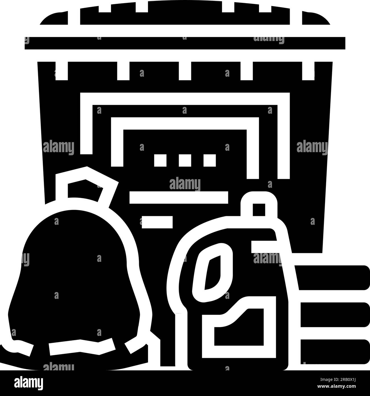oil spill response kit petroleum engineer glyph icon vector ...