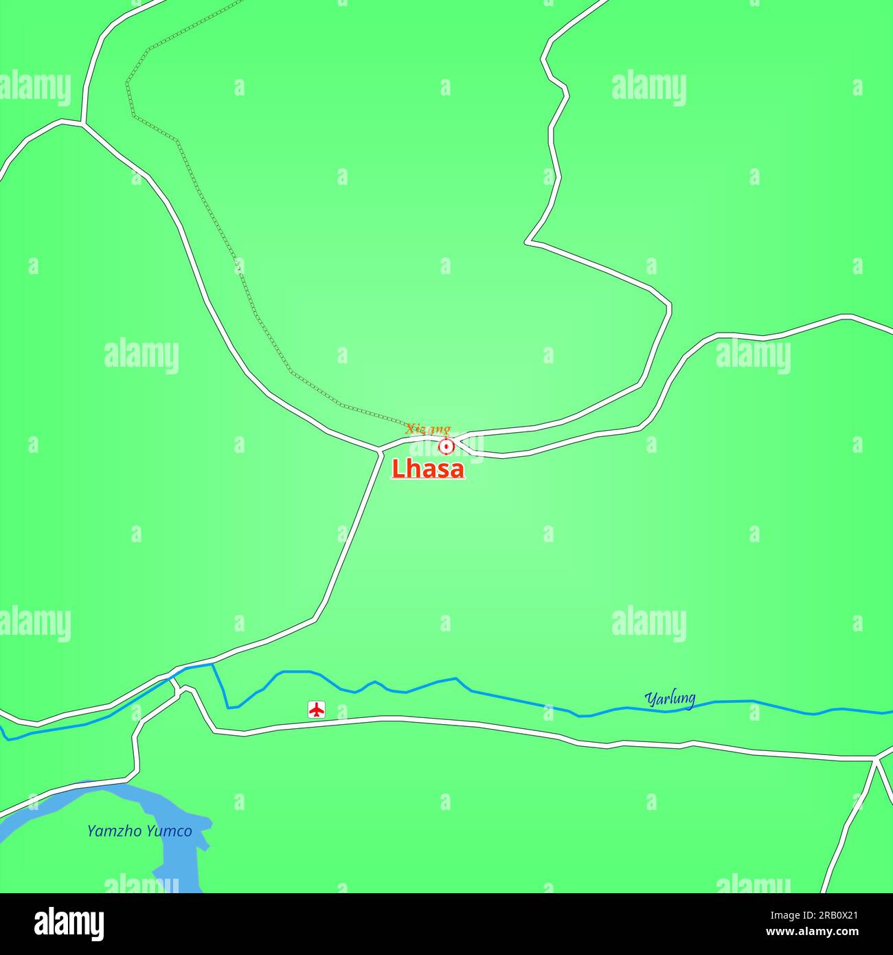 Lhasa map hi-res stock photography and images - Alamy