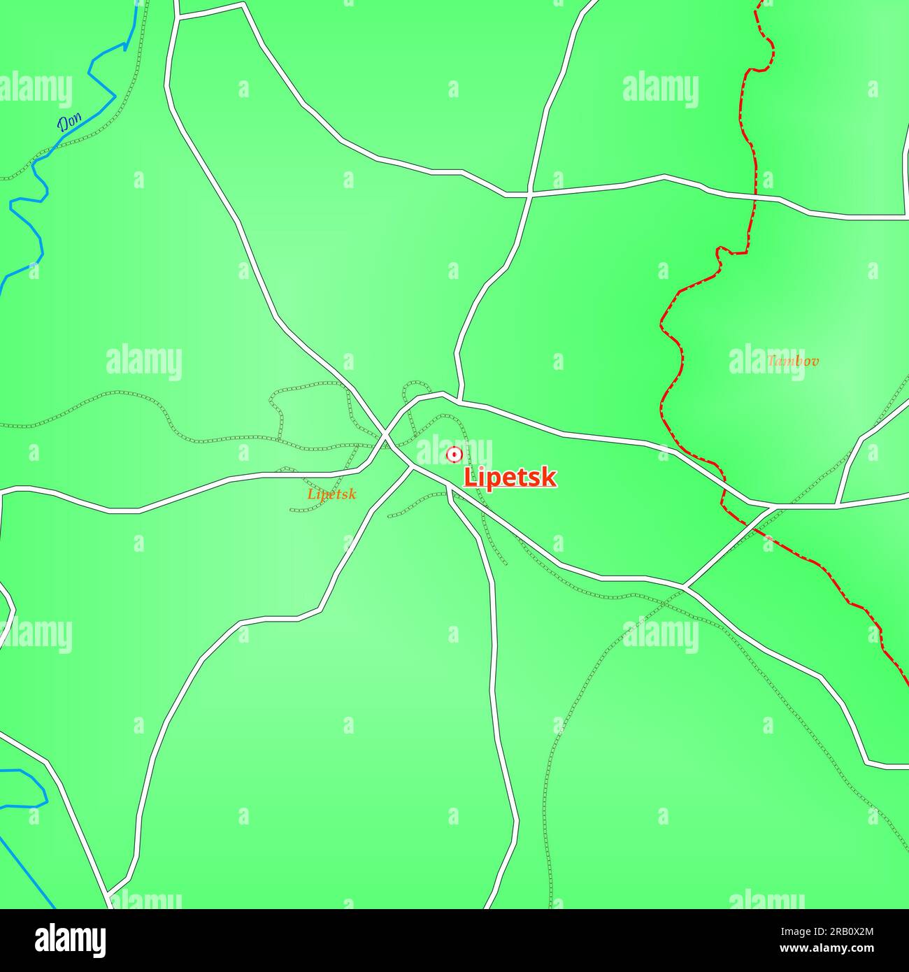 Map of Lipetsk City in Russia Stock Photo - Alamy