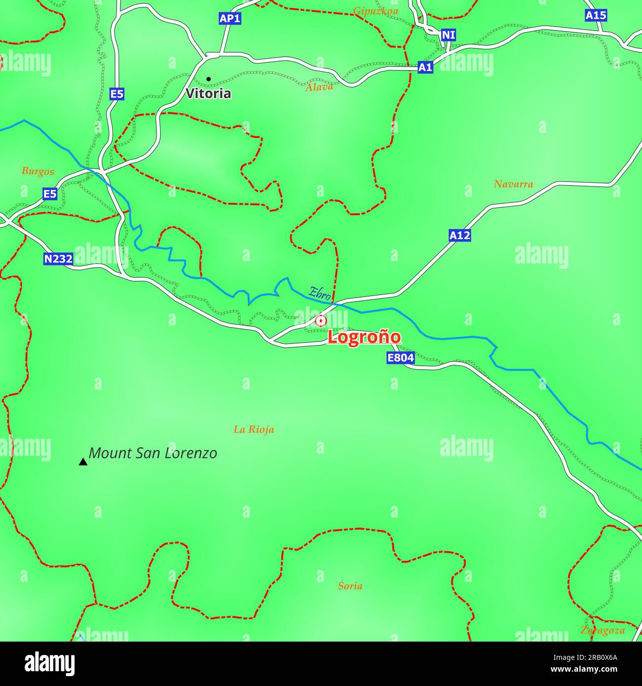 Map of Logroño City in Spain Stock Photo - Alamy