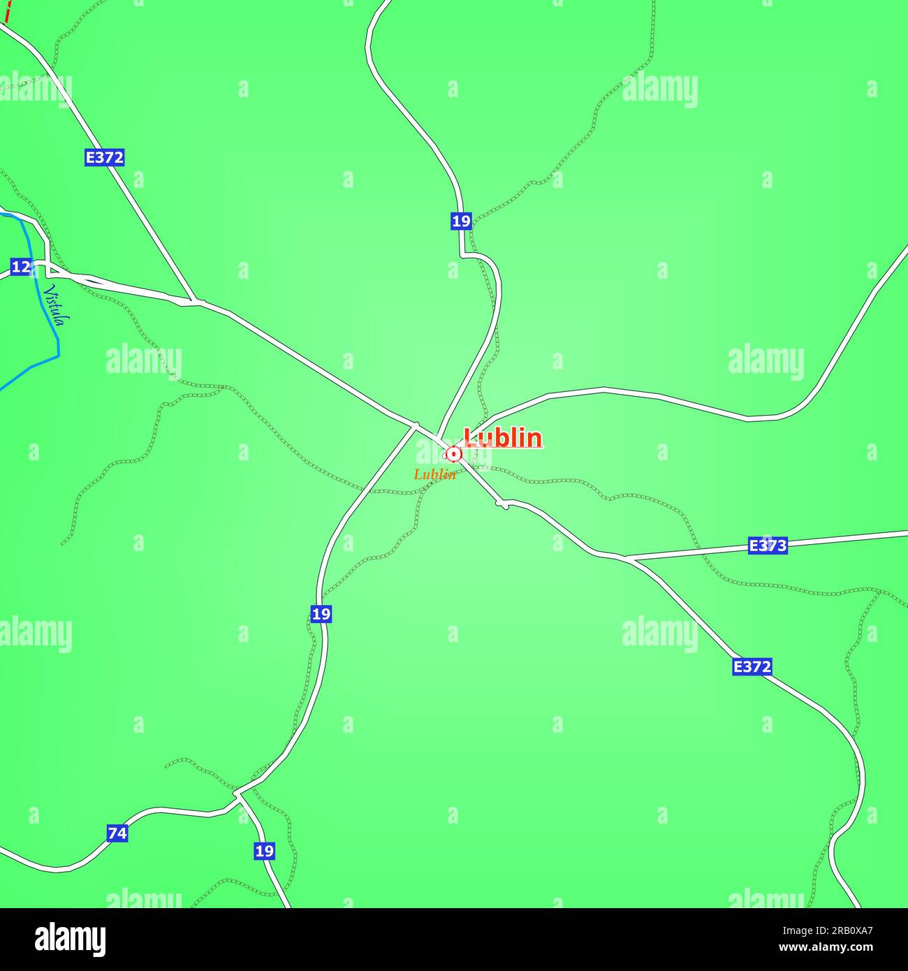 Map of Lublin City in Poland Stock Photo - Alamy