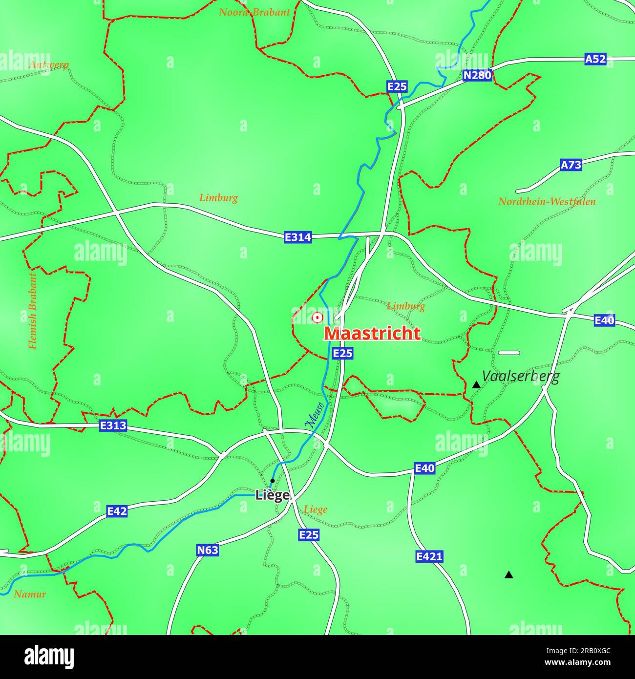 Maastricht map hi-res stock photography and images - Alamy