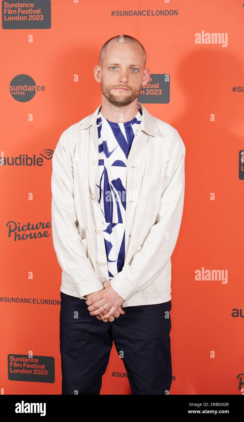 Theo Barrowclough attending the UK premiere of Scrapper, the opening ...