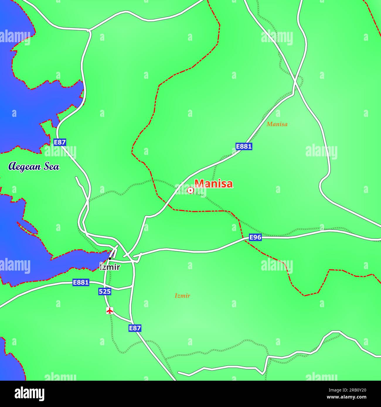 Map of Manisa City in Turkey Stock Photo - Alamy