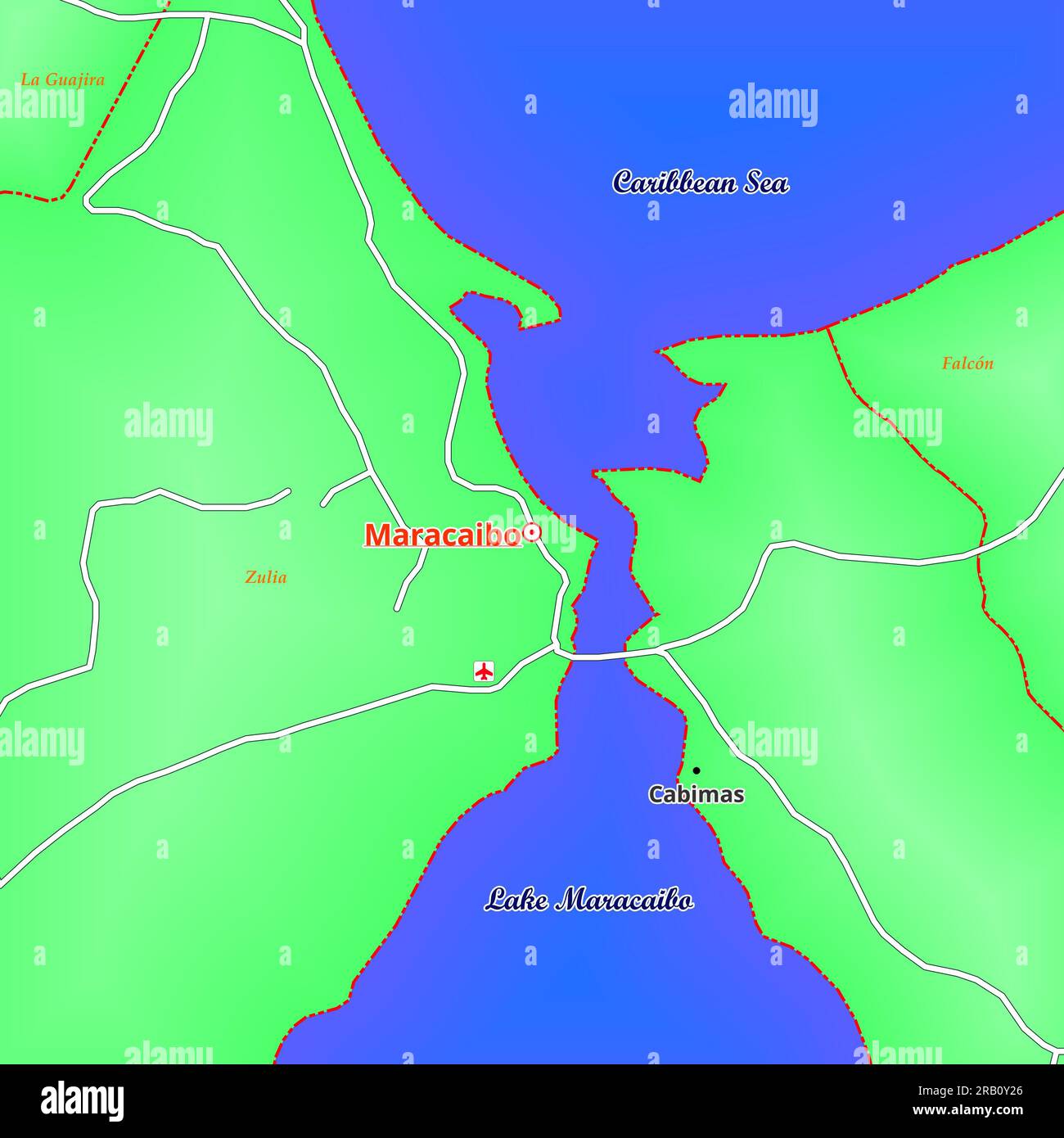 Map of Maracaibo City in Venezuela Stock Photo - Alamy