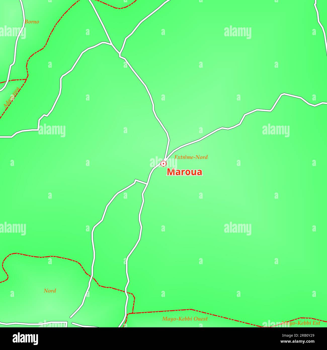 Map of Maroua City in Cameroon Stock Photo - Alamy