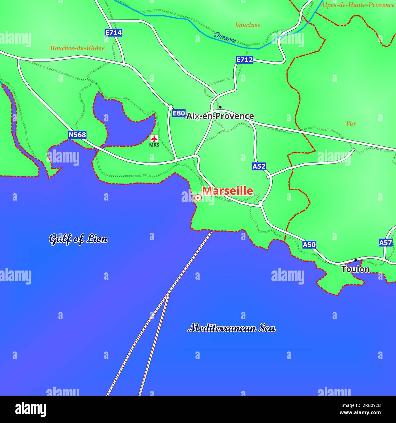 Map of marseille hi-res stock photography and images - Alamy