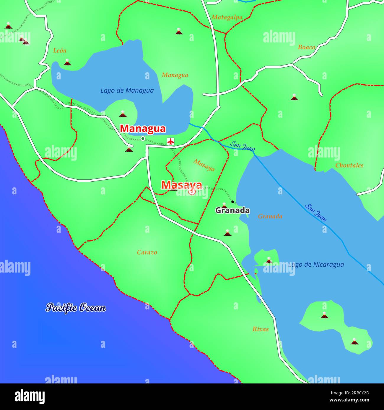 Masaya map hi-res stock photography and images - Alamy