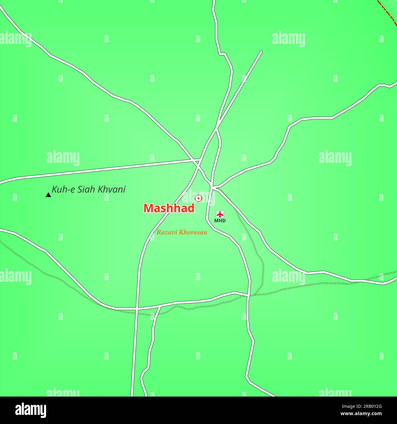 Map of Mashhad City in Iran Stock Photo - Alamy