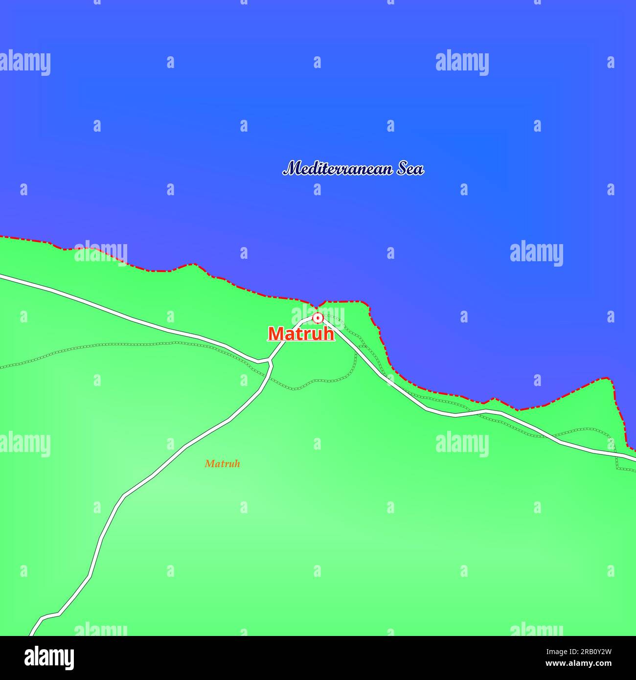 Map of Matruh City in Egypt Stock Photo - Alamy