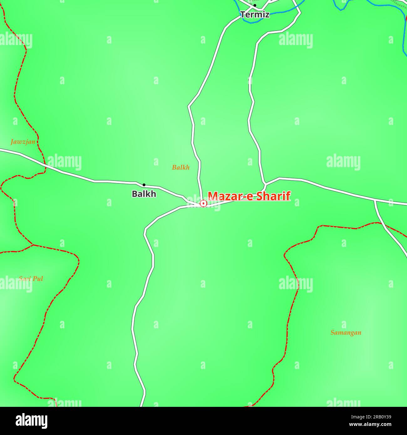 Map of Mazar-e Sharif City in Afghanistan Stock Photo - Alamy