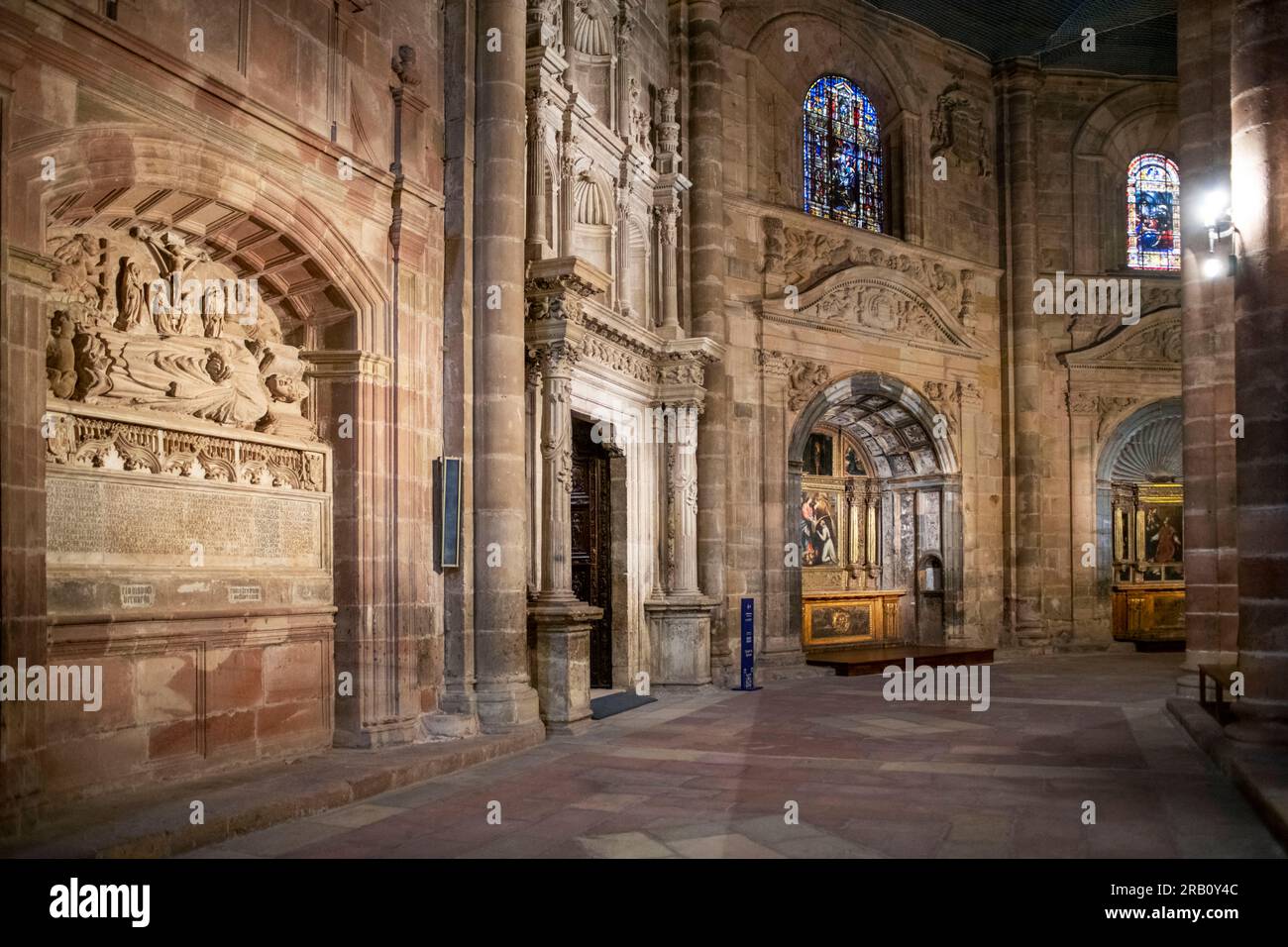 Inside of the Santa María Cathedral interior, Sigüenza, Guadalajara ...