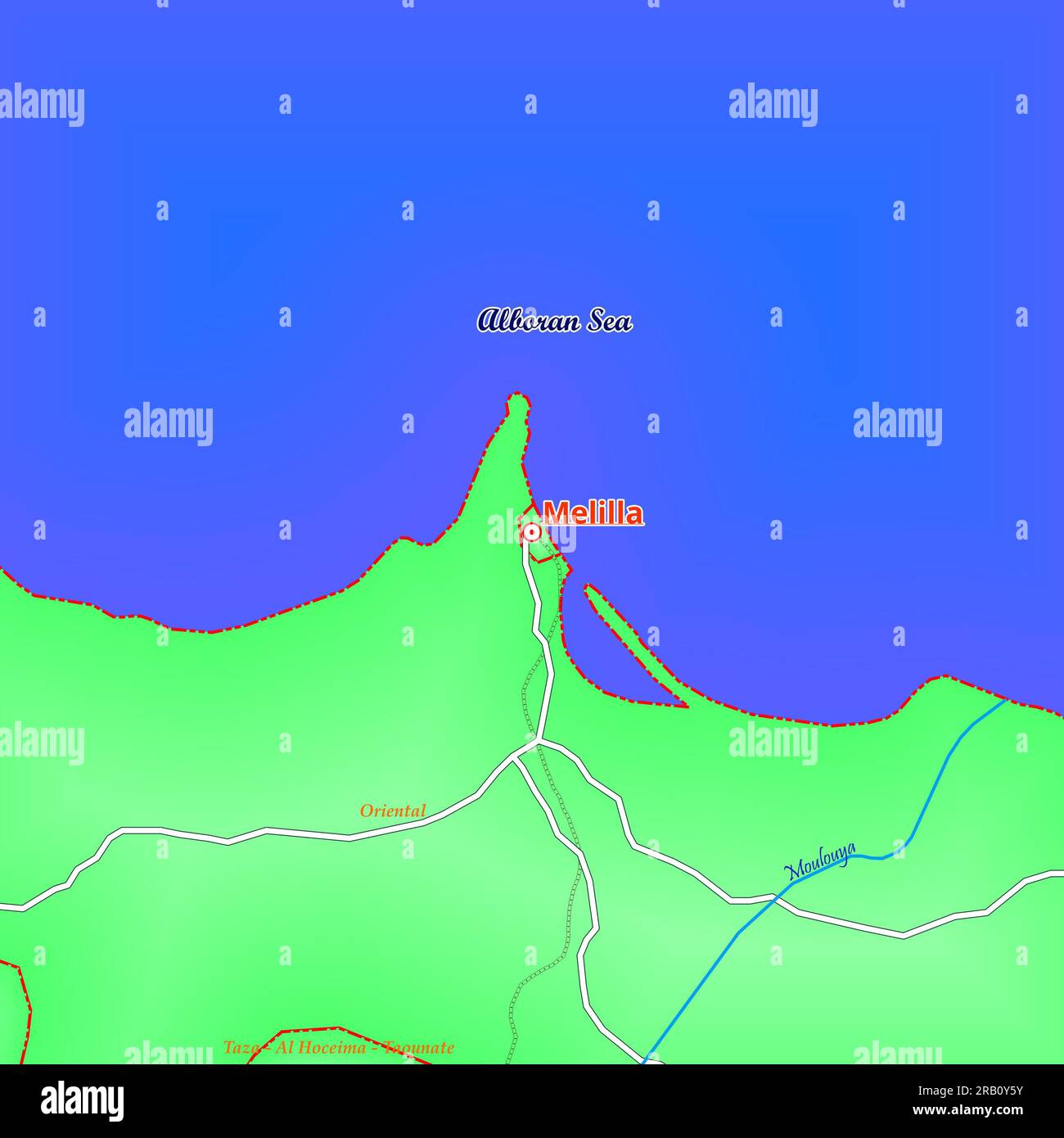 Melilla map hi-res stock photography and images - Alamy