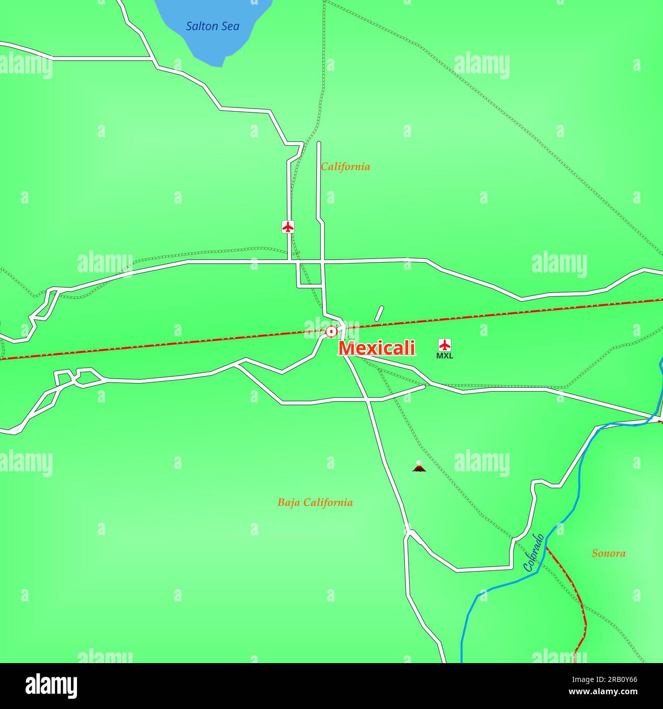 Map of Mérida City in Mexico Stock Photo - Alamy