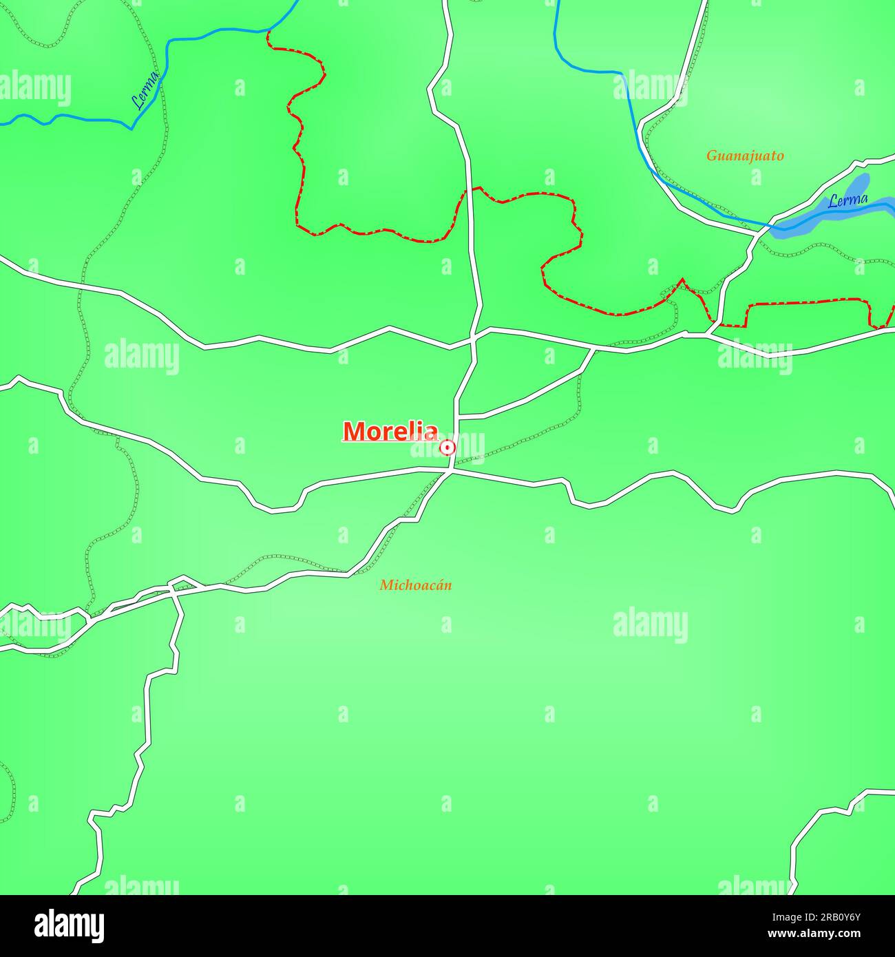 Map of Morelia City in Mexico Stock Photo - Alamy