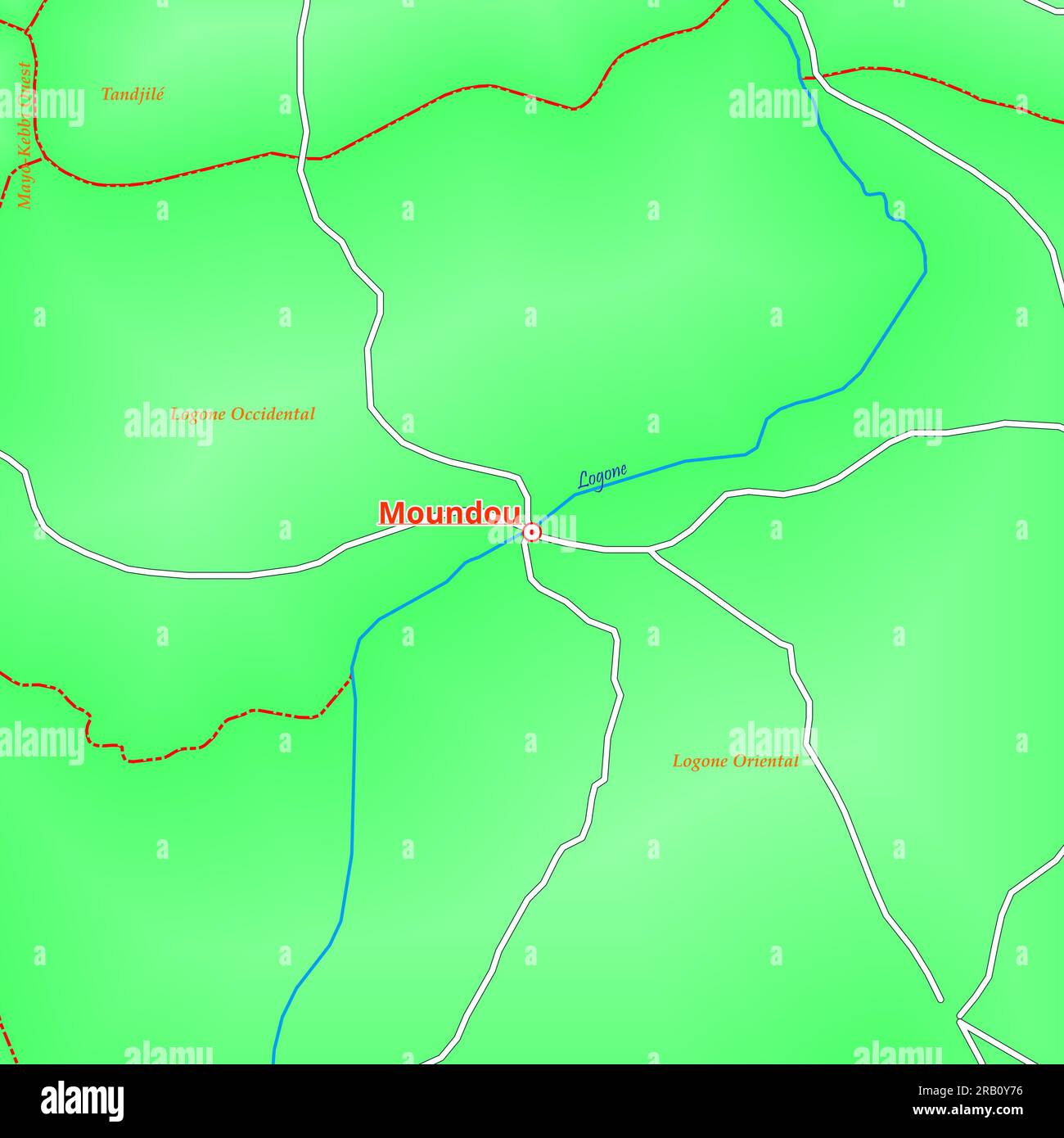 Map of Moundou City in Chad Stock Photo - Alamy