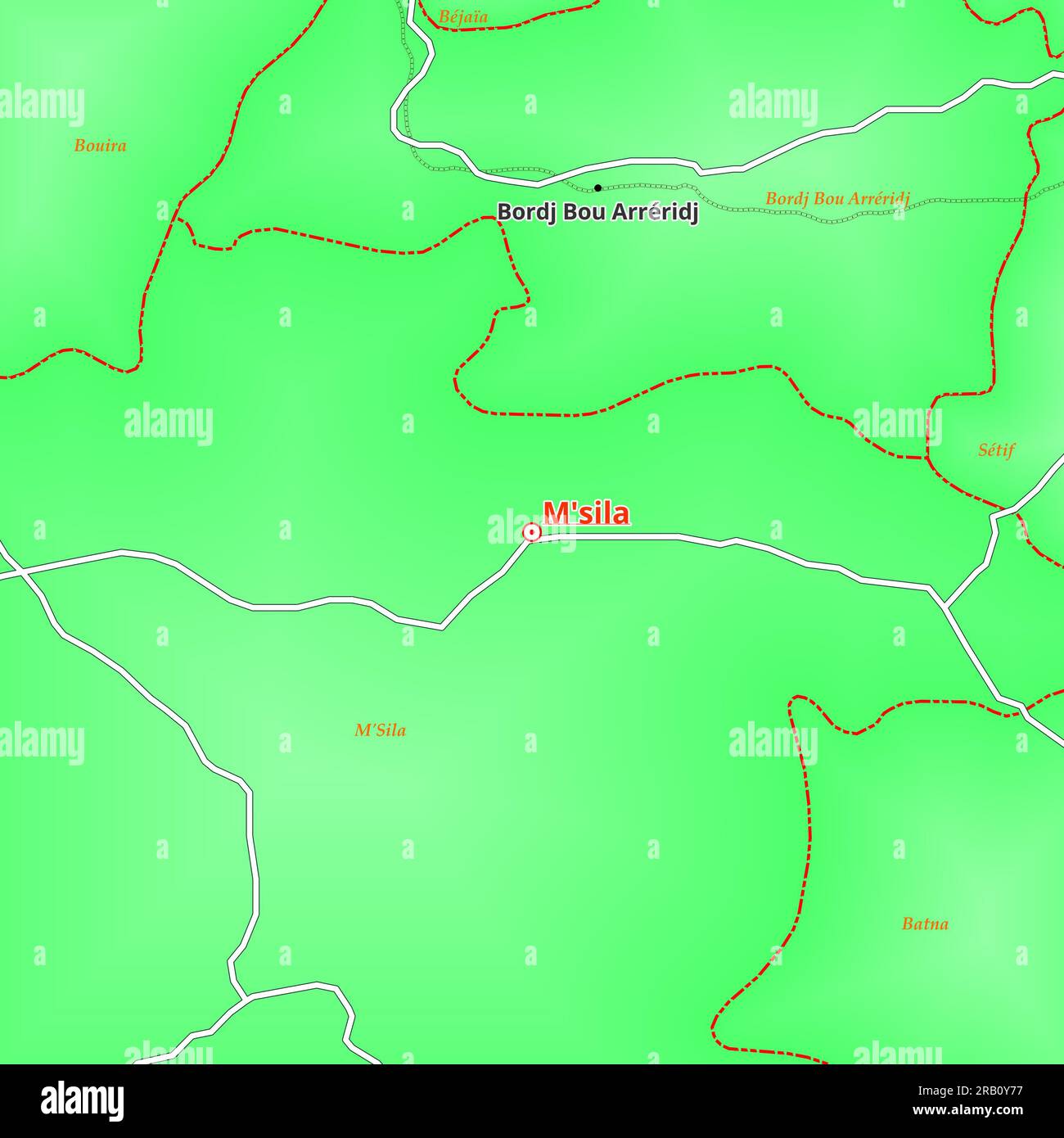 Map of M'sila City in Algeria Stock Photo - Alamy