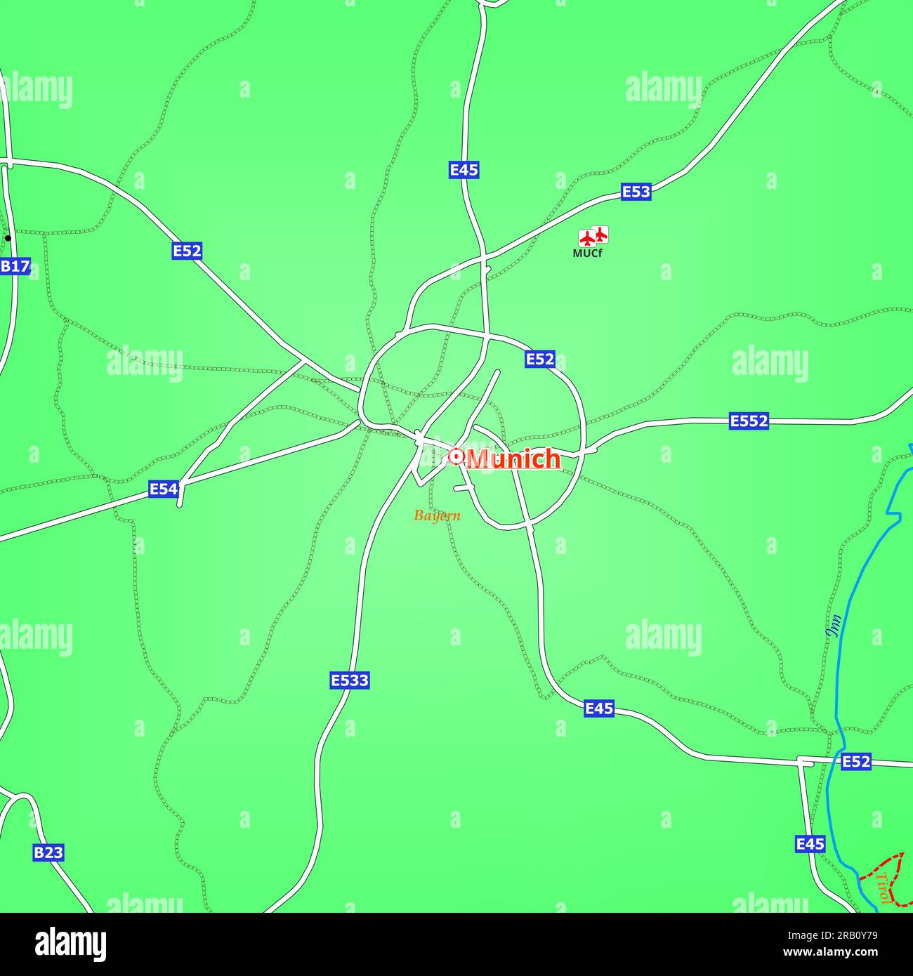 Map of Munich City in Germany Stock Photo - Alamy