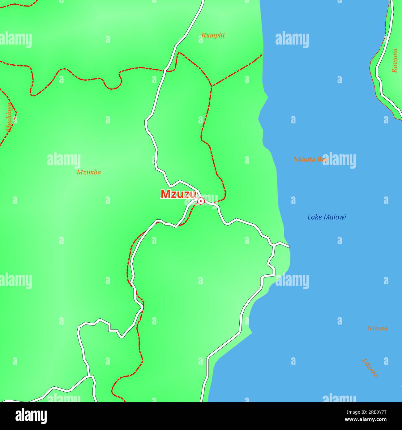 Map of Mzuzu City in Malawi Stock Photo - Alamy