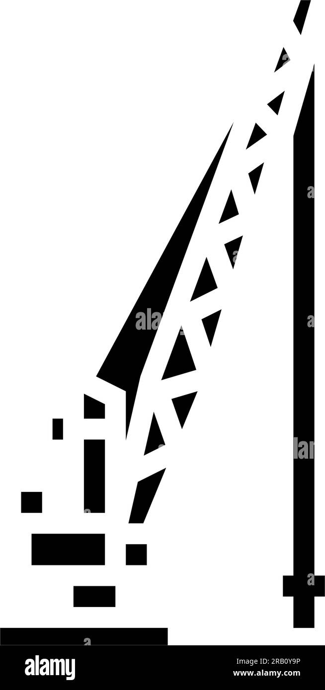 oil rig crane petroleum engineer glyph icon vector illustration Stock ...