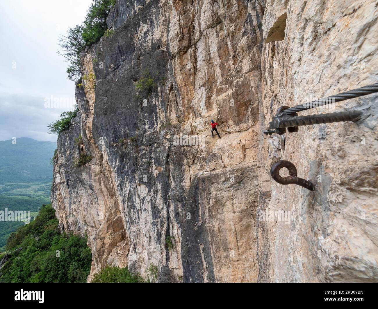 The via ferrata to Monte Albano, the Via Ferrata Monte Albano near Mori ...
