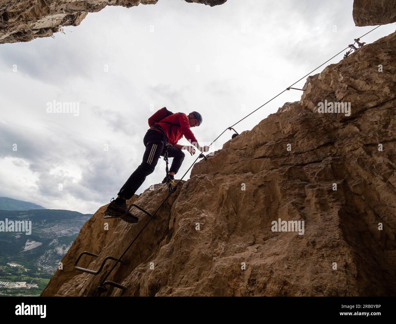 The via ferrata to Monte Albano, the Via Ferrata Monte Albano near Mori ...